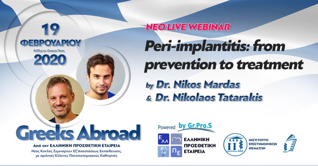 "Greeks Abroad 2020" Peri-implantitis: from prevention to treatment ...